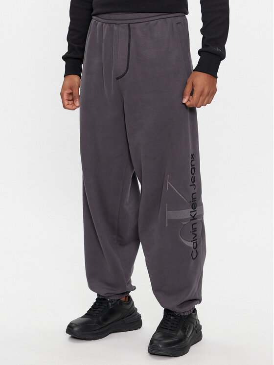 Calvin Klein Jeans Jogginghose Monologo J30j324953 Grau Relaxed Fit